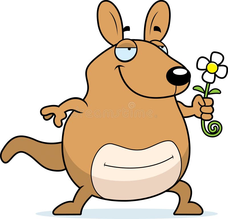 Cartoon Wallaby Hopping stock vector. Illustration of vector - 41818245