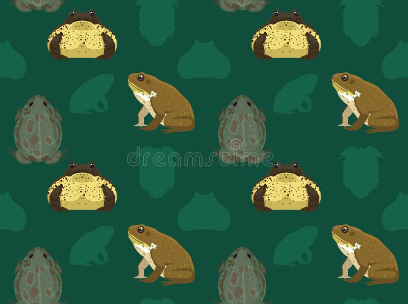Cane Toad Seamless Wallpaper Stock Vector - Illustration of frog, cane ...