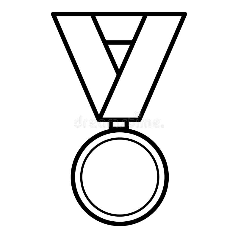 Cartoon war medal stock vector. Illustration of flat - 257721313