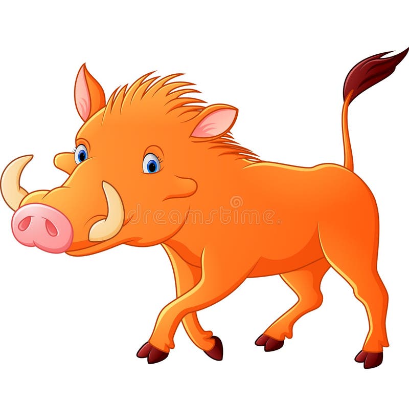 Cartoon warthog stock vector. Illustration of africa - 65335350
