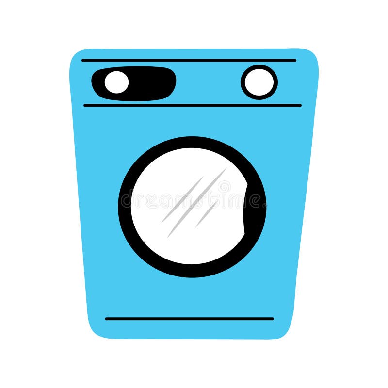 Cartoon Washing Machine Vector Icon Stock Vector - Illustration of ...