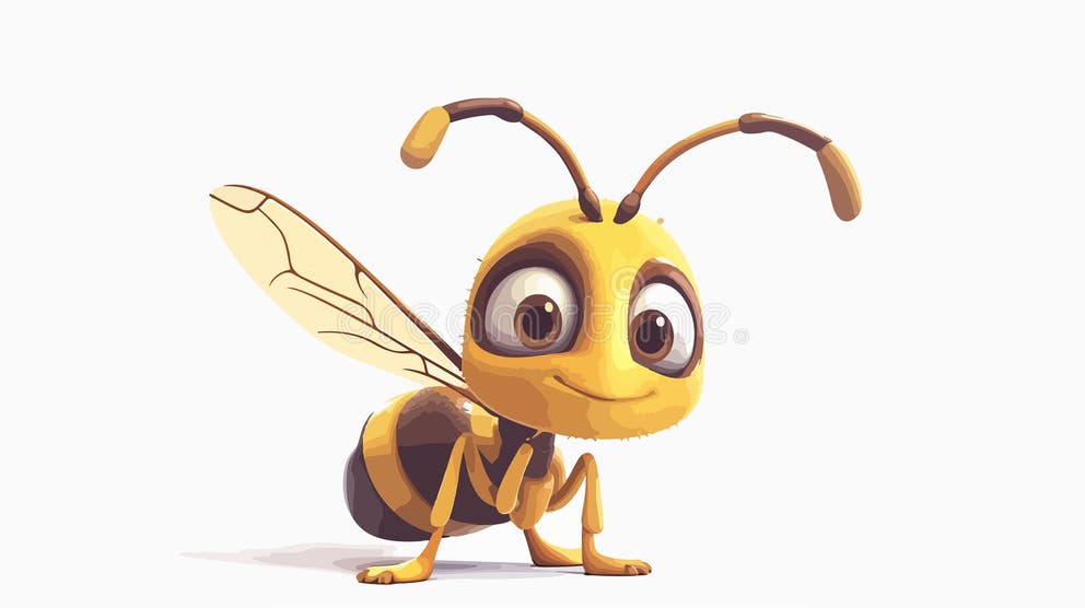 Cartoon Wasp Animation - Fun and Vibrant Insect Vector Illustration ...