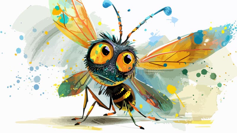 Cartoon Wasp Animation Vector Illustration for Design Projects Stock ...