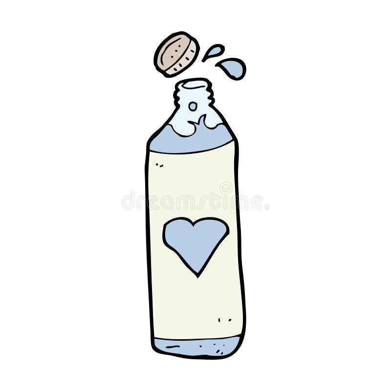 Cartoon water bottle stock illustration. Illustration of drawn - 52967027