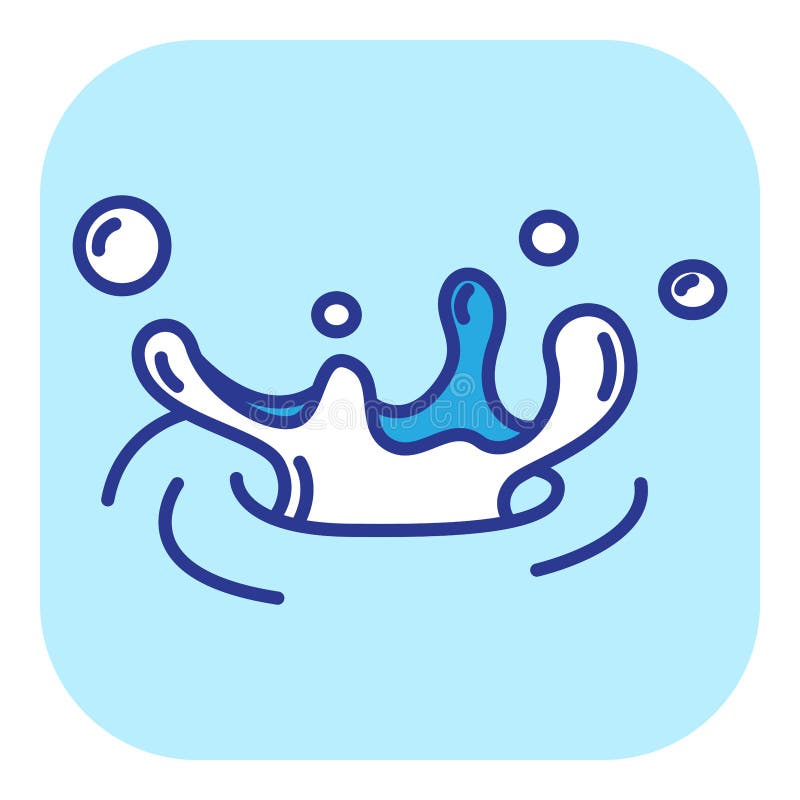 Cartoon water splash icon stock vector. Illustration of splash - 257709732