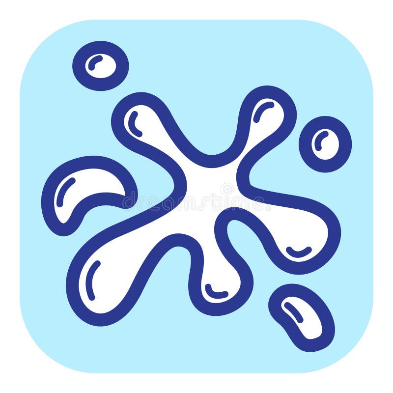 Cartoon water splash icon stock vector. Illustration of simple - 257709743