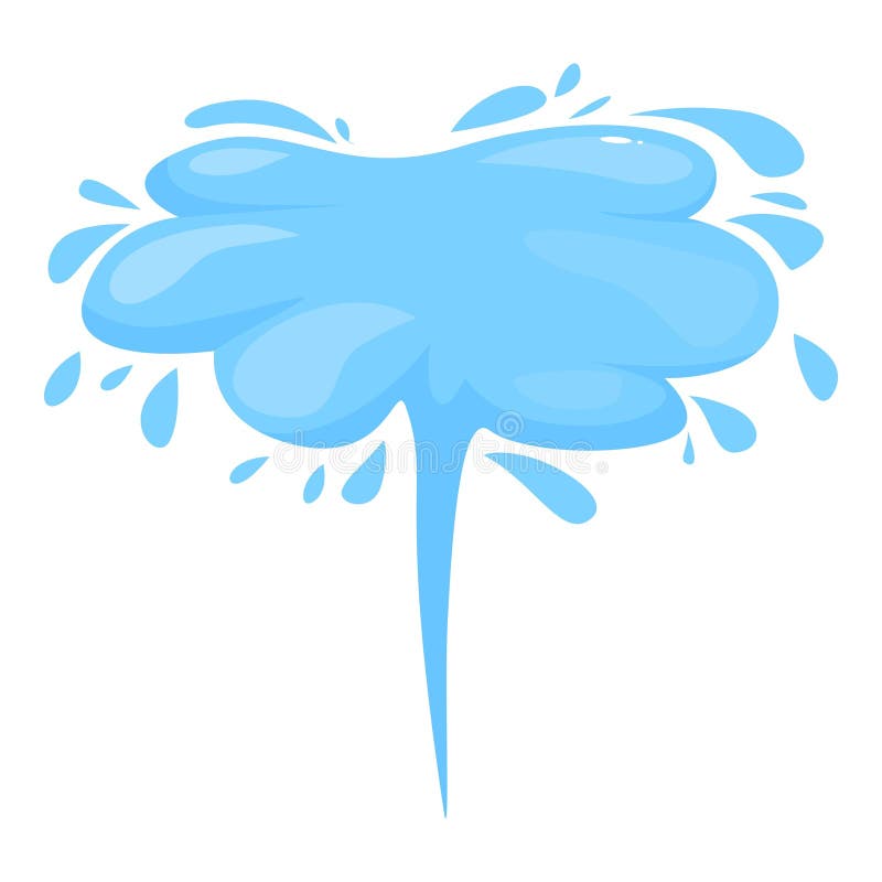 Cartoon Water Splashing Making a Big Shape with Drops Stock Vector ...