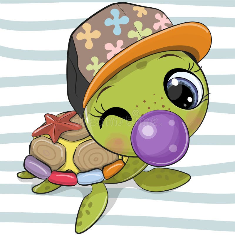 Girl Turtle Cartoon