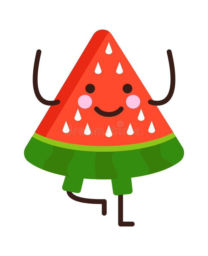 Cartoon Watermelon Exercising Stock Vector - Illustration of dessert ...