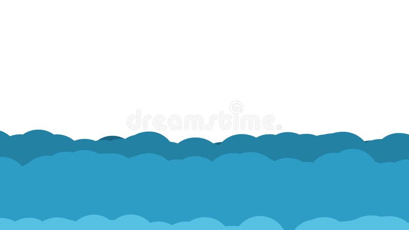 Cartoon Waves Horizontal Pattern Stock Footage - Video of splash ...