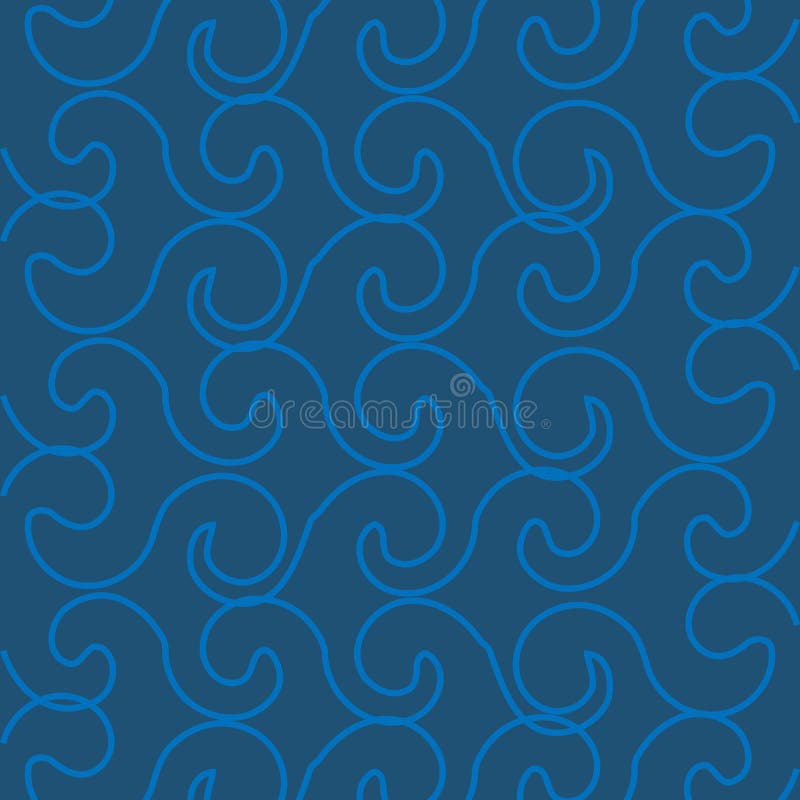 Cartoon Waves Line Pattern Vector Stock Vector - Illustration of ...