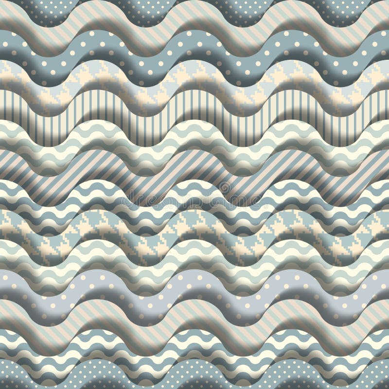 Cartoon Waves and Splashes Blue Water Set. Vector Stock Vector ...