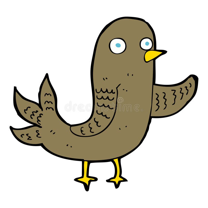 Cartoon waving bird stock vector. Illustration of design - 37013019