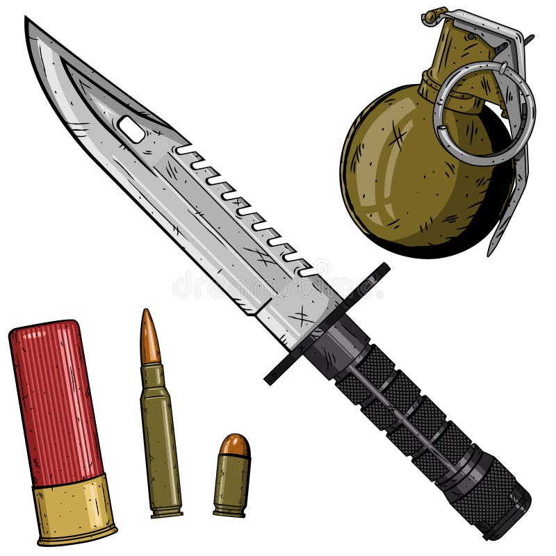 Set of cartoon weapons. stock vector. Illustration of armor - 70547423 Set of cartoon weapons. stock vector. Illustration of armor - 70547423