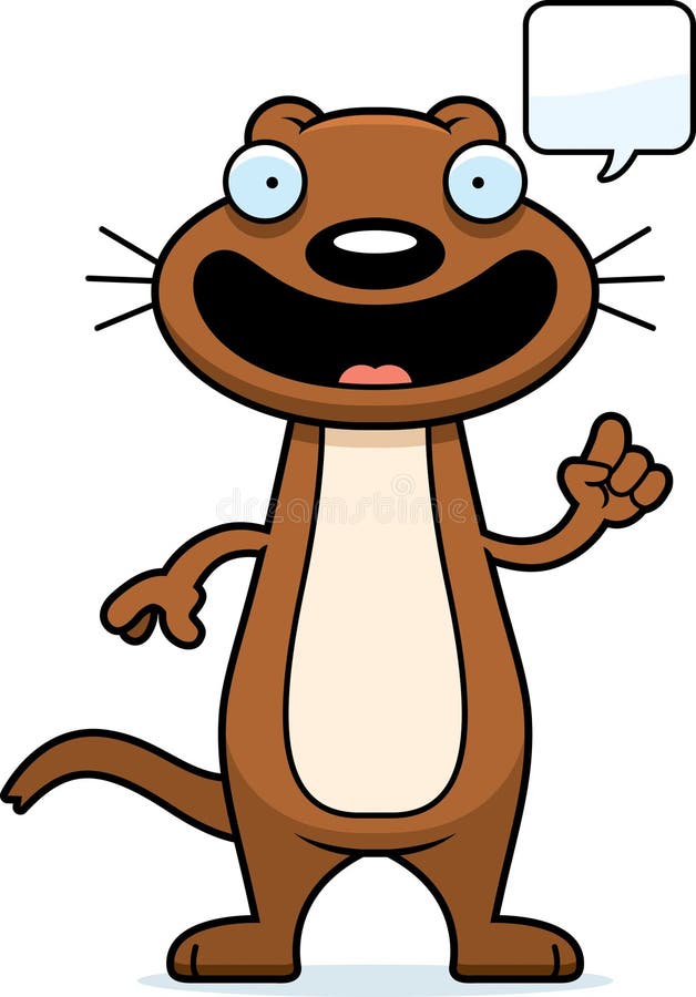 Cartoon Weasel Talking stock vector. Illustration of word - 47479807
