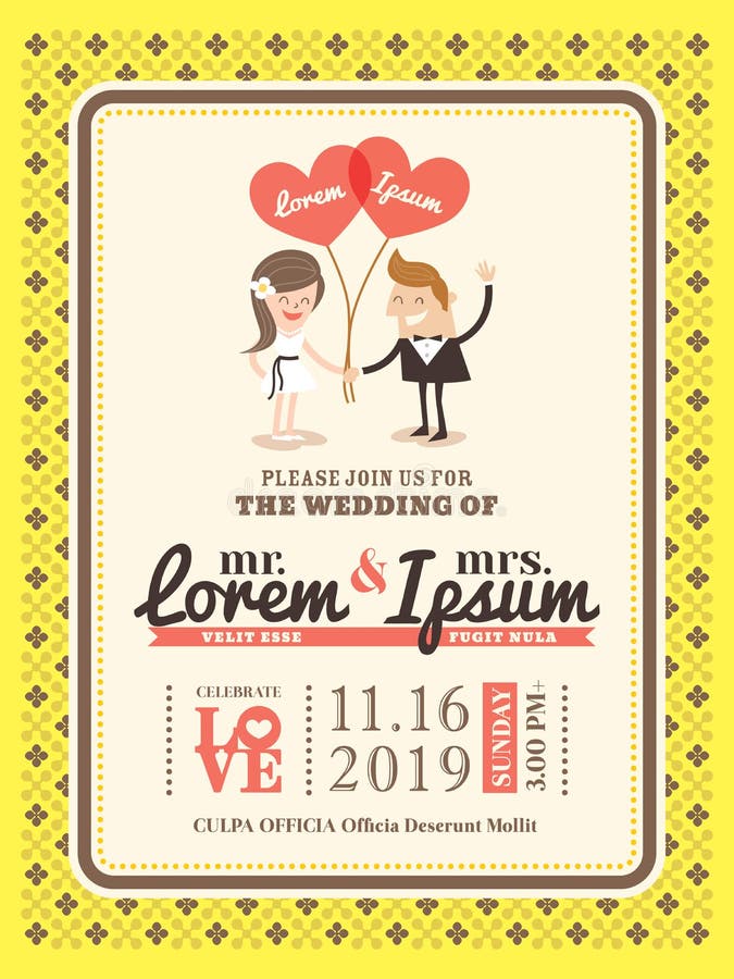 260+ Cartoon wedding invitation card Free Stock Photos - StockFreeImages