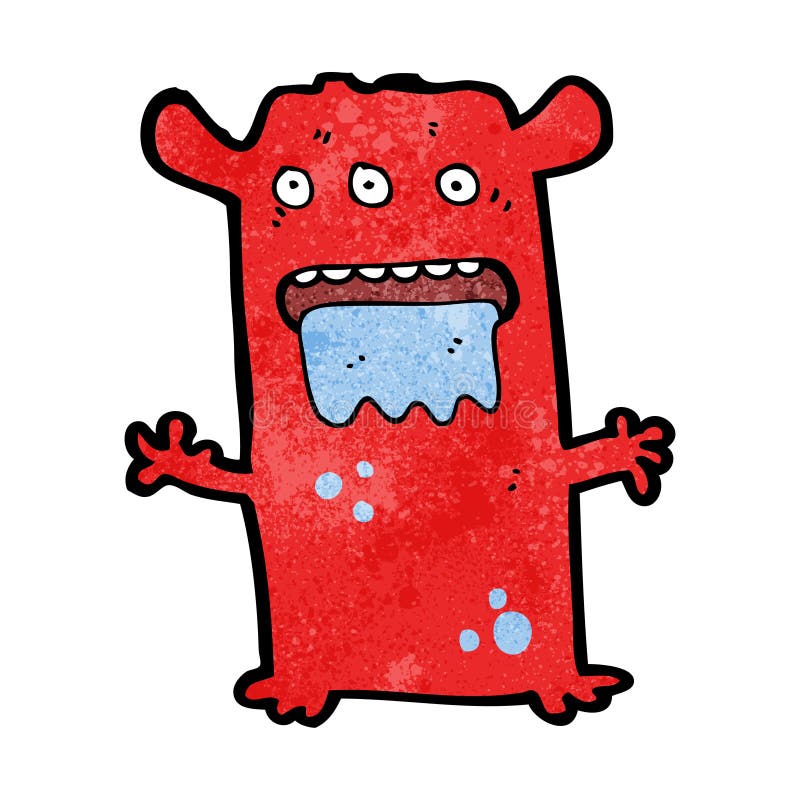 Cartoon Weird Alien Monster Stock Vector - Illustration of creature ...
