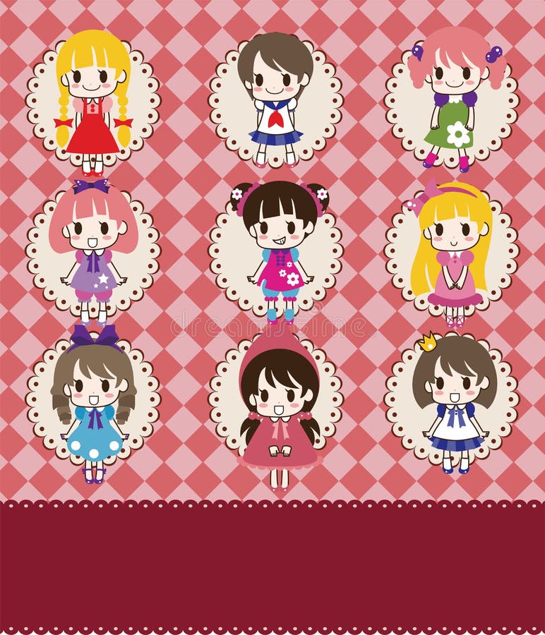 Cartoon welcome card stock vector. Illustration of lady - 22426104