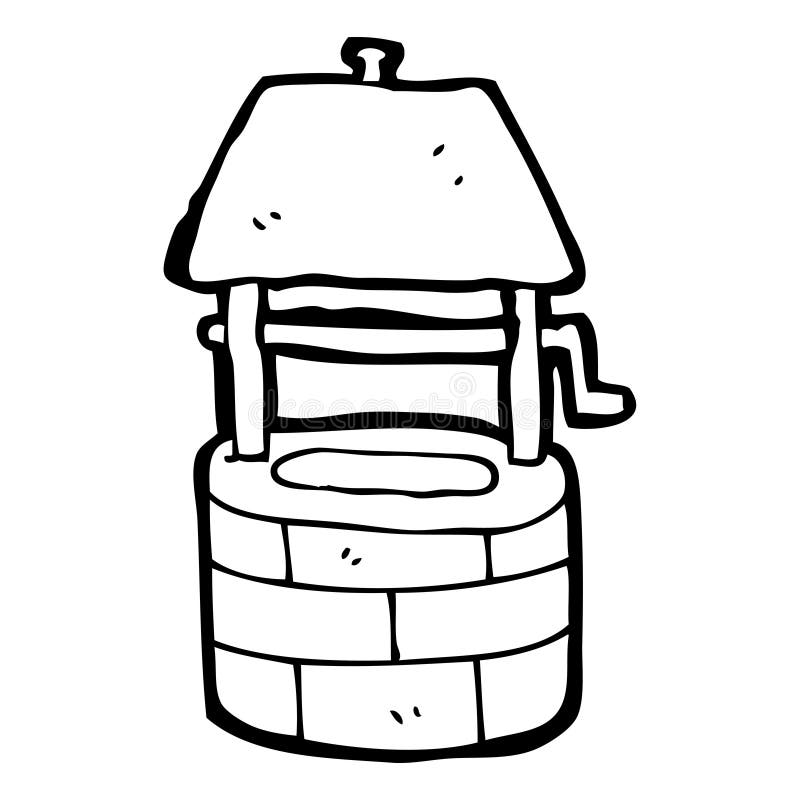 Cartoon well stock illustration. Image of design, simple - 37023442