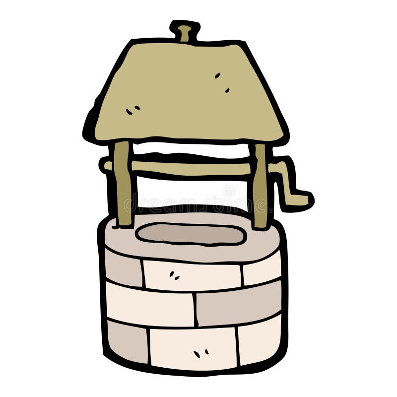 Cartoon well stock vector. Illustration of cheerful, drawn - 37011722