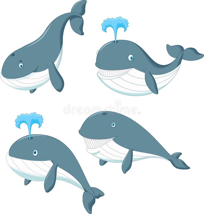 Cartoon whale stock vector. Illustration of blue, gush - 45856096