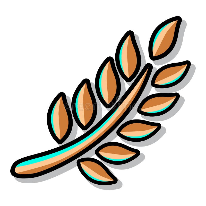 Cartoon wheat stock vector. Illustration of simple, logo - 258198298