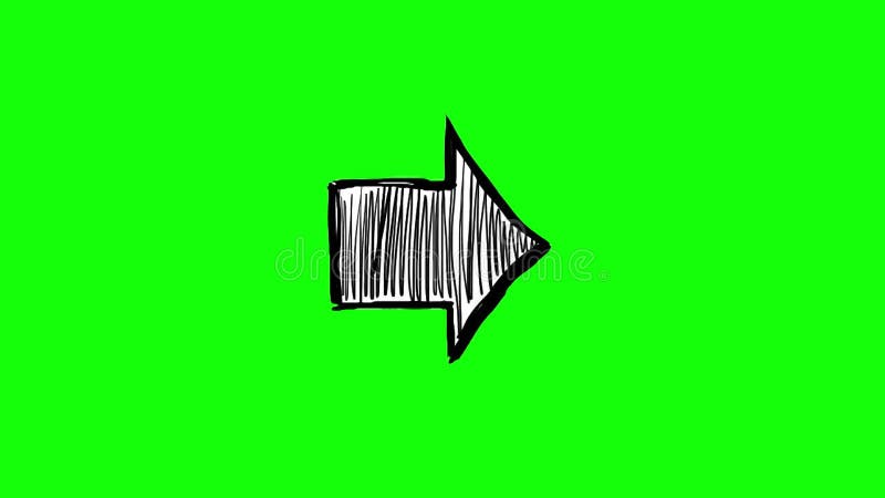Arrow Pointer Icon Animation on Green Screen, Arrow Bouncing Loop ...