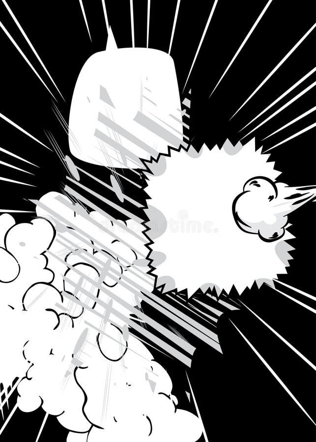 Cartoon White Background, Vector Comic Book Classic Poster. Retro ...