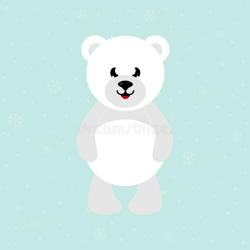 Cartoon white bear stock illustration. Illustration of nature - 99745184