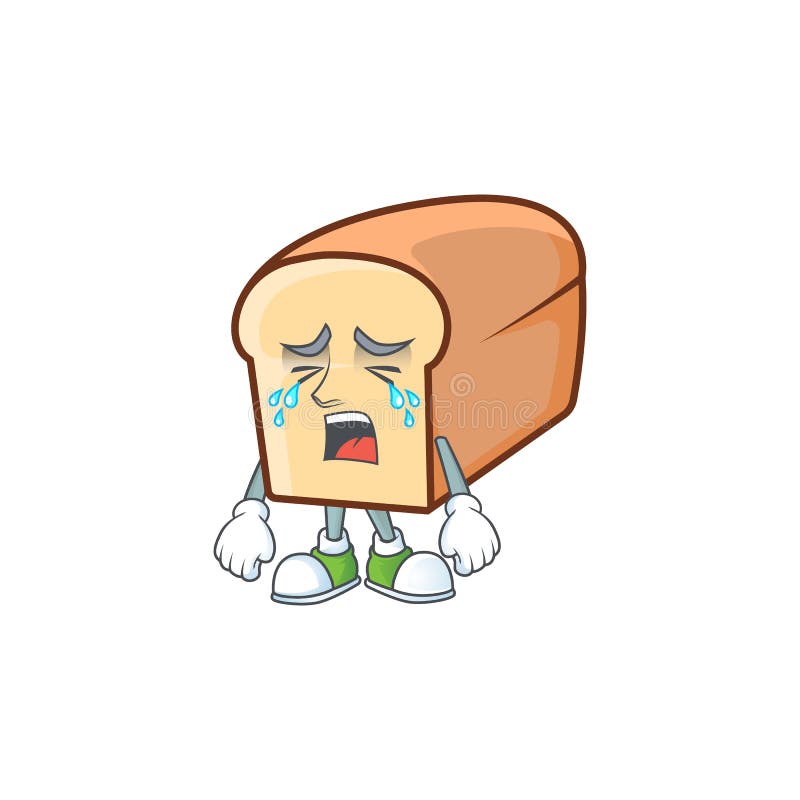 Crying Sandwich Character Cartoon Style Stock Vector - Illustration of ...