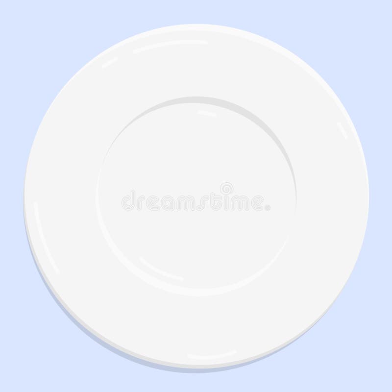 Cartoon White Plate Isolated. Vector Illustration Stock Vector ...