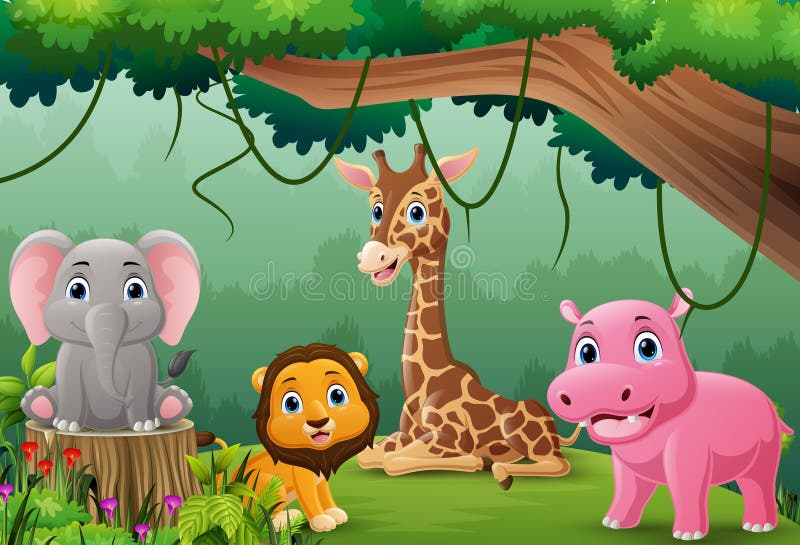 Amazon Rainforest Animals Stock Illustrations – 353 Amazon Rainforest ...