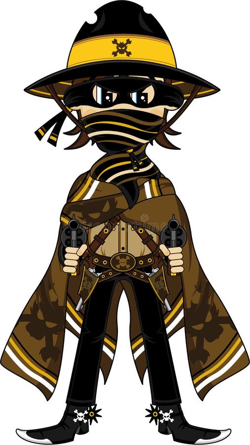 Cartoon Wild West Cowboy stock vector. Illustration of cowboyhat - 95471287