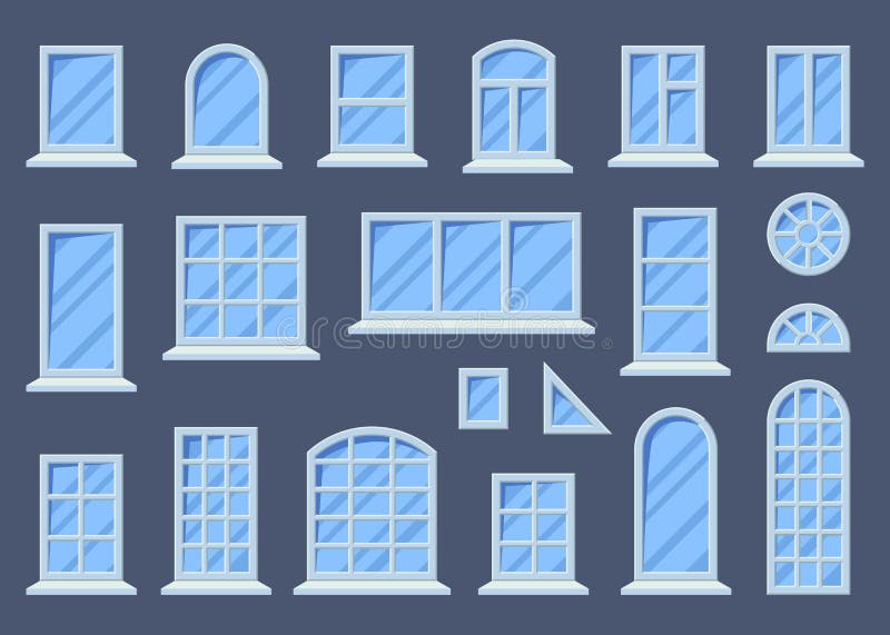 Cartoon windows stock vector. Illustration of object, clip - 8842215