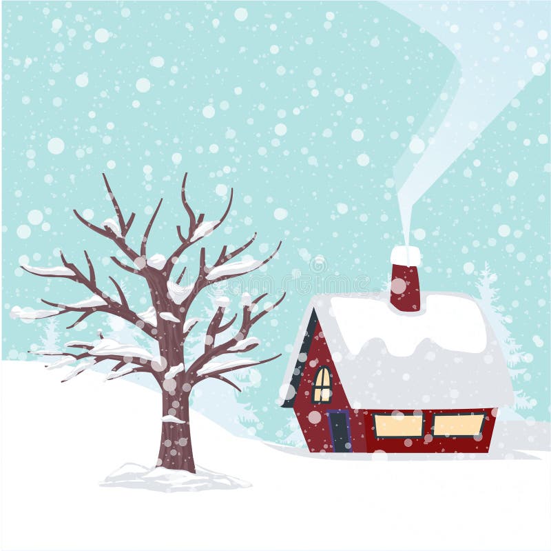 Cartoon Winter Landscape with Snow Mountains Seamless Vector Nature ...