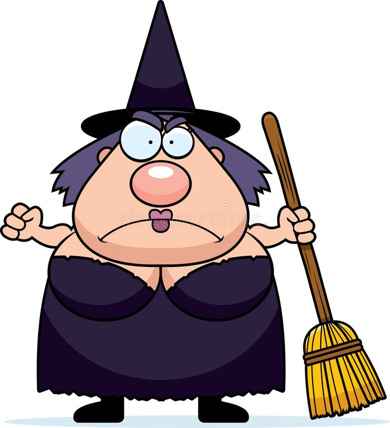 Angry Witch stock vector. Illustration of person, robe - 13044015