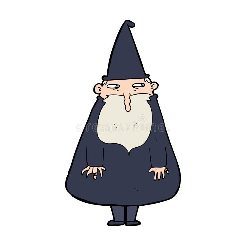 Cartoon wizard stock vector. Illustration of clip, hand - 37011248