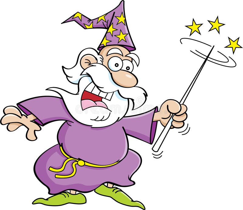 Cartoon wizard stock vector. Illustration of funny, wizard - 32873036