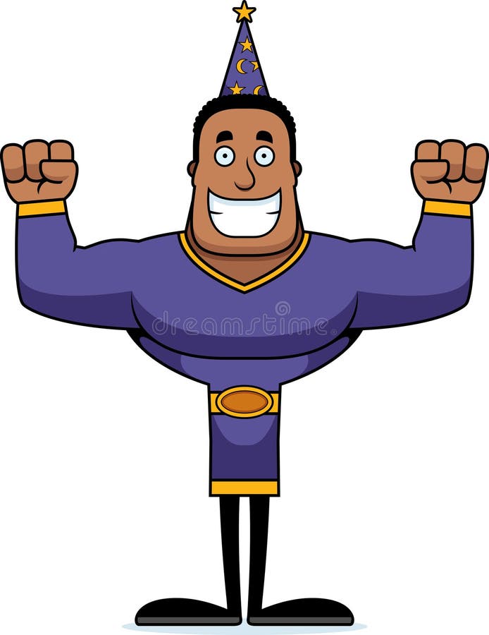 Cartoon Smiling Wizard stock vector. Illustration of clip - 116099051