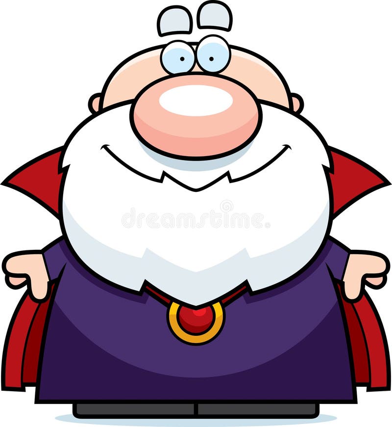 Cartoon Wizard Smiling stock vector. Illustration of sorcerer - 41819652