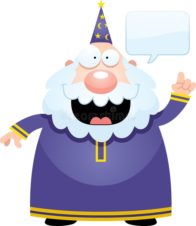 Cartoon Wizard Talking stock vector. Illustration of sorcerer - 51127602