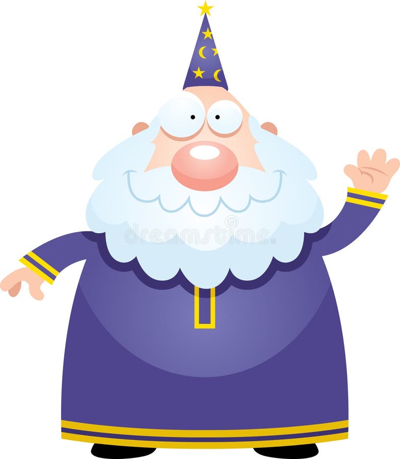 Cartoon Wizard Waving stock vector. Illustration of cartoon - 51127634