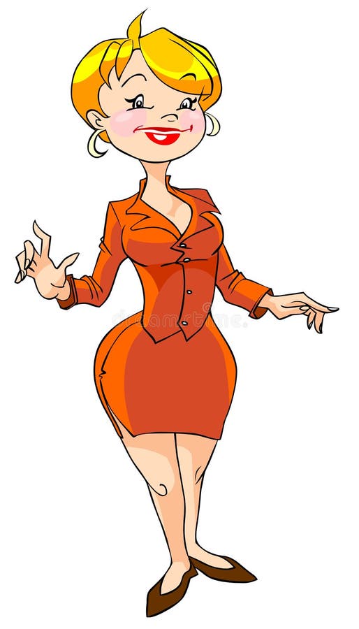 Cartoon woman. stock illustration. Illustration of dress - 19293797