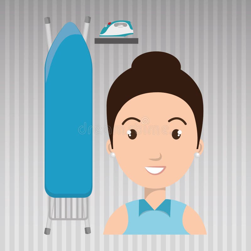 Woman Ironing Clothes Cartoon Stock Illustrations – 736 Woman Ironing ...