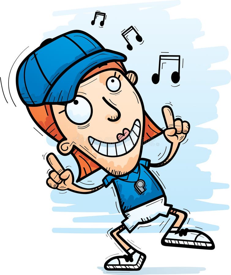 Cartoon Woman Coach Dancing Stock Vector - Illustration of doodle ...