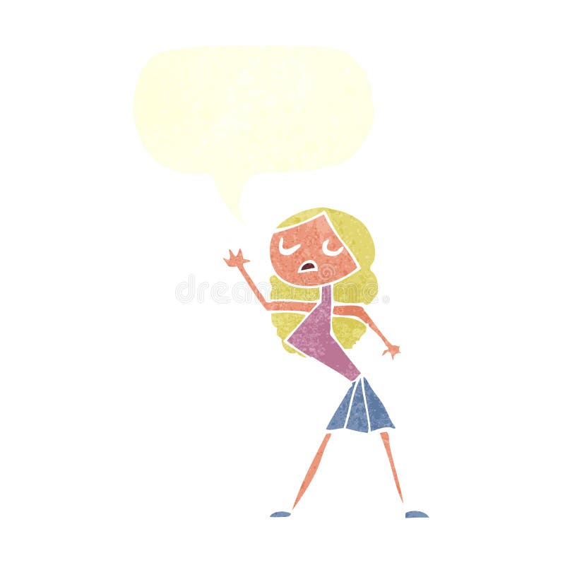 Cartoon Woman Dancing Speech Bubble Stock Illustrations 284 Cartoon