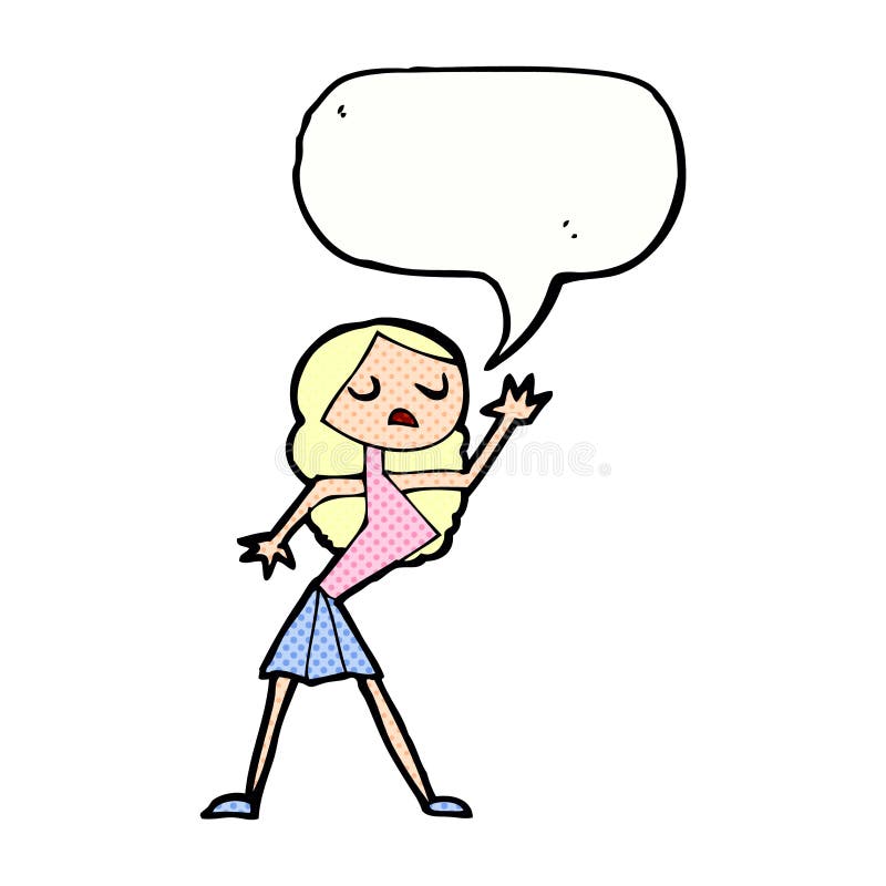 Cartoon Woman Dancing Speech Bubble Stock Illustrations 284 Cartoon