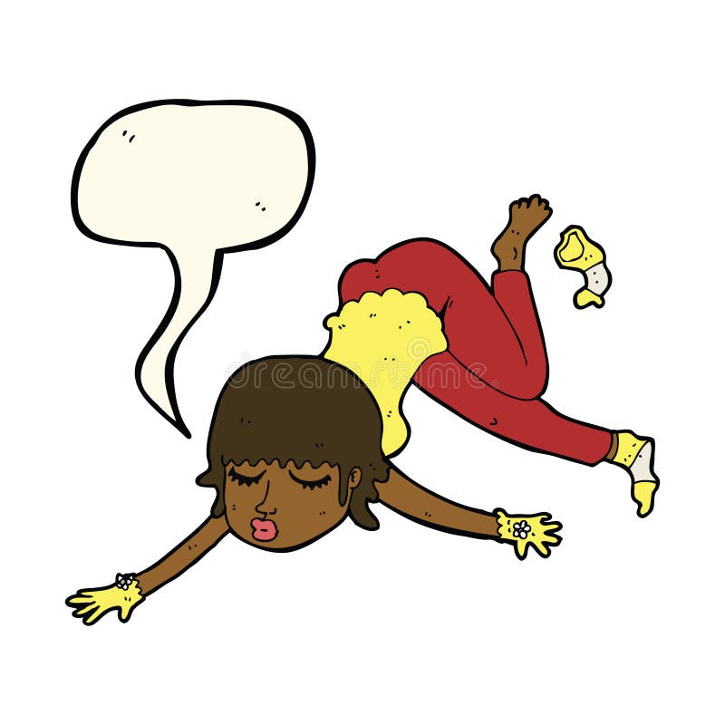 Cartoon Woman Floating Speech Bubble Stock Illustrations 57 Cartoon