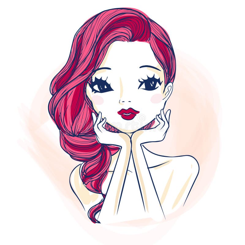 Cartoon Woman Make Up Stock Vector Illustration Of Health 80209714