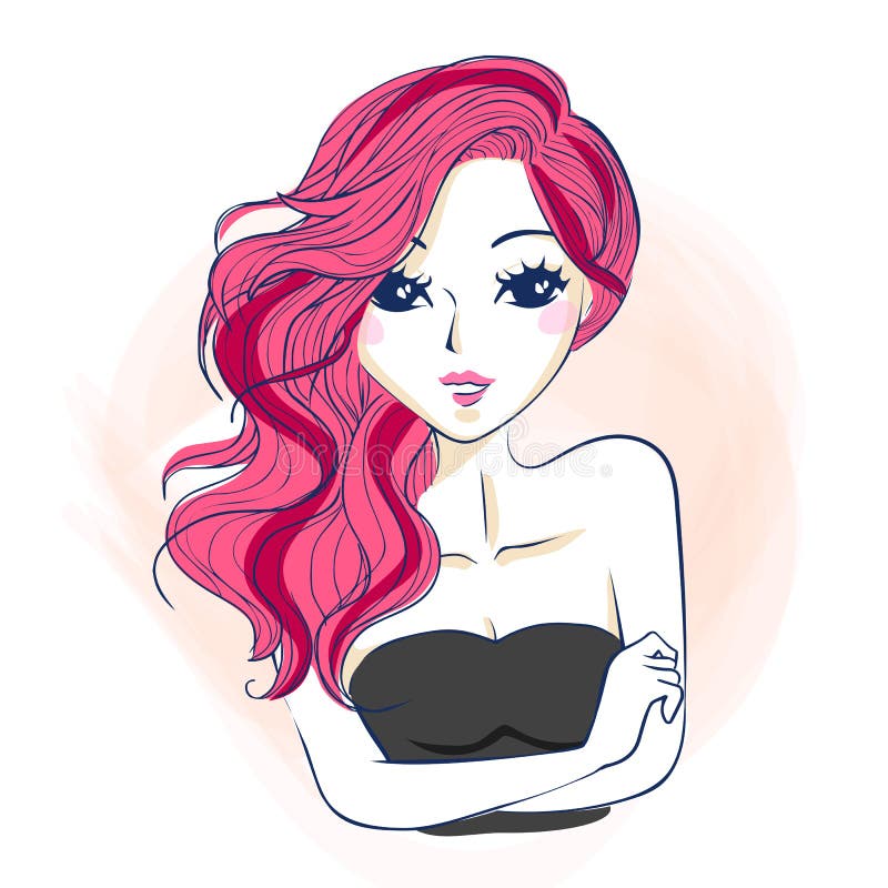 Woman with make up stock vector. Illustration of face - 87562574